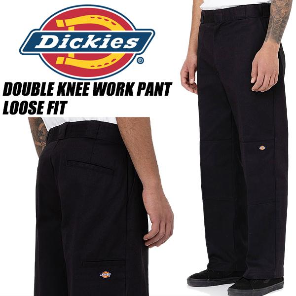 Dickies LOOSE FIT DOUBLE KNEE WORK PANT BLACK 85283-bk ディッキーズ ルーズフィット ダブルニー 85283 ワークパンツ ブラック ...