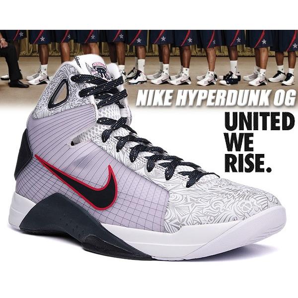 NIKE HYPERDUNK OG UNITED WE RISE white/dk obsidan-sport red 863301-146 ...