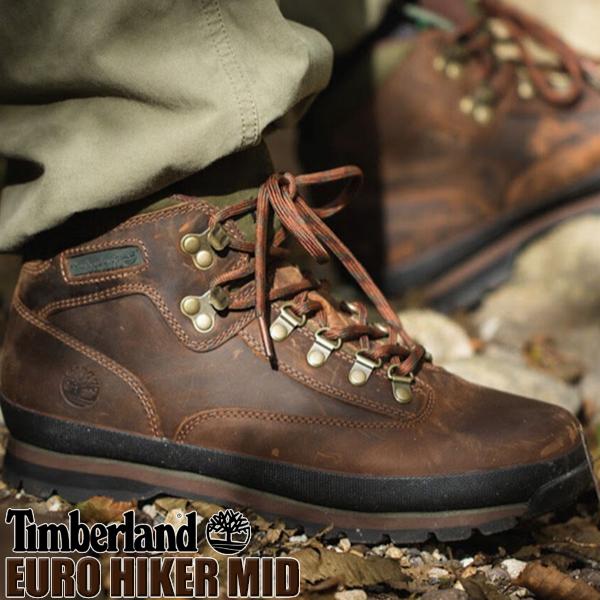 Timberland EURO HIKER MID MD BROWN FULL GRAIN 95100 TB095100 214 ティンバー ...