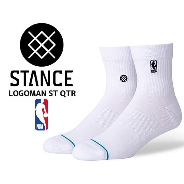 STANCE（スタンス） STANCE LOGOMAN ST QTR WHITE a356a20log-wht スタンスソックス NBA 靴下 ...
