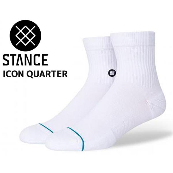 STANCE ICON QUARTER WHITE a356a21iqt-wht スタンスソックス アイコン クォーター 靴下 メンズ ...