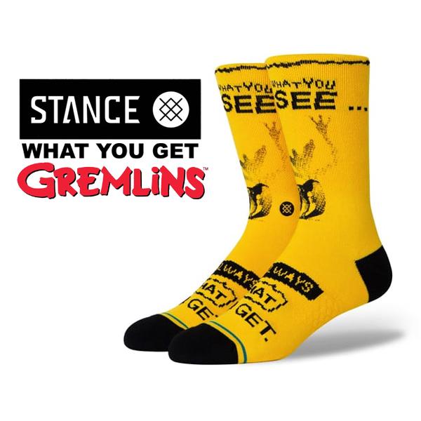 STANCE WHAT YOU GET BLACK YELLOW a558c20wha-blk GREMLINS (グレムリン) コラボモデル ...