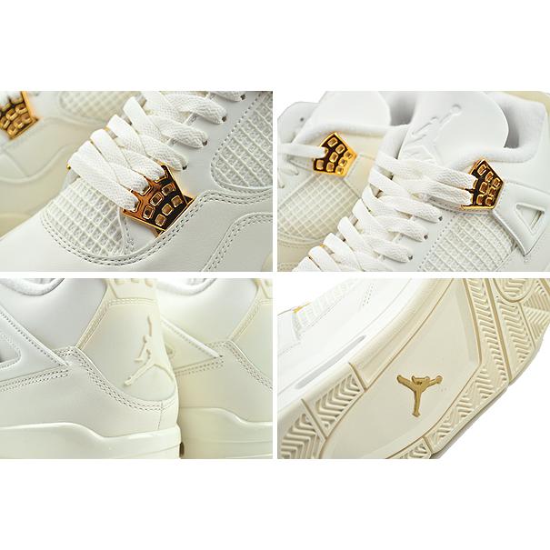NIKE WMNS AIR JORDAN 4 RETRO sail/metallic gold-black aq9129-170 ナイキ ウィメンズ エアジョーダン 4 レトロ セイル ...