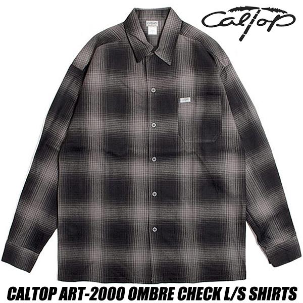 Cal Top CALTOP ART-2000 OMBRE CHECK L/S SHIRTS BLACK/CHACOAL art2000 ...