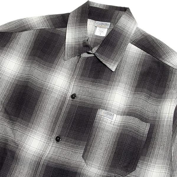 Cal Top CALTOP ART-2000 OMBRE CHECK L/S SHIRTS BLACK/IVORY キャルトップ オンブレ ...
