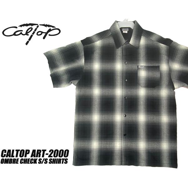 Cal Top CALTOP ART-2000 OMBRE CHECK S/S SHIRTS BLACK/IVORY art2000s ...