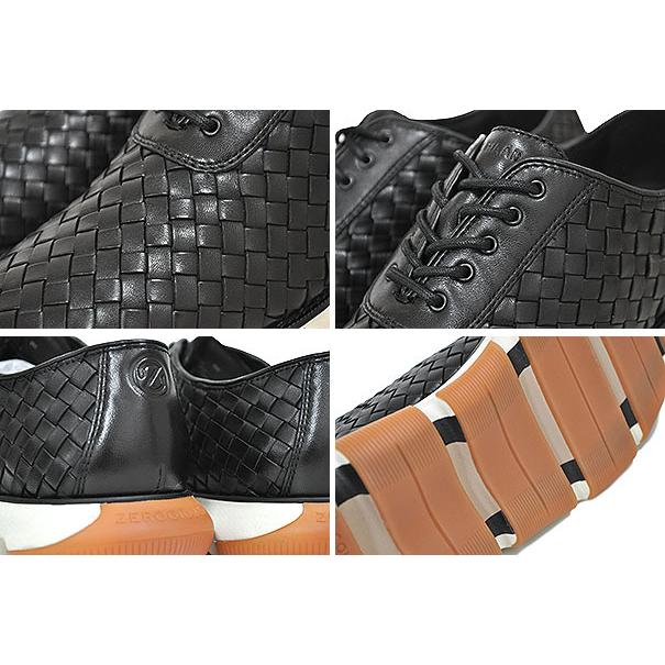 COLE HAAN ZEROGRAND 4ZG WOVEN OXFORD BLACK LEATHER c34793 コールハーン 4.ゼロ ...