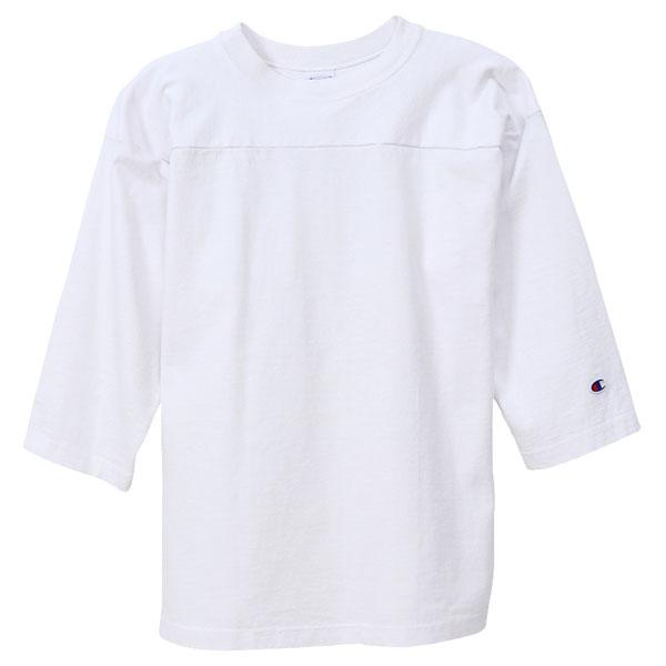 Champion T1011 3/4 SLEEVE FOOTBALL TEE MADE IN USA WHITE c5-p405-010 チャンピオン 3/4スリーブ フットボール Tシャツ ...