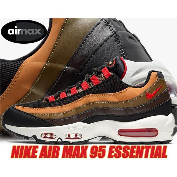 エア マックス 95 NIKE AIR MAX ESSENTIAL yukon brown/university red ct1805-200 ...
