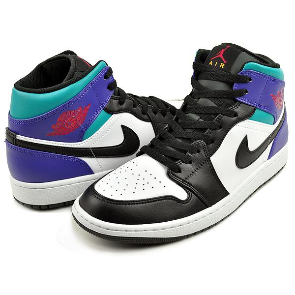エア ジョーダン 1 NIKE AIR JORDAN MID white/black-bright concord dq8426-154 ナイキ エアジョーダン ミッド スニーカー AJ1 ...