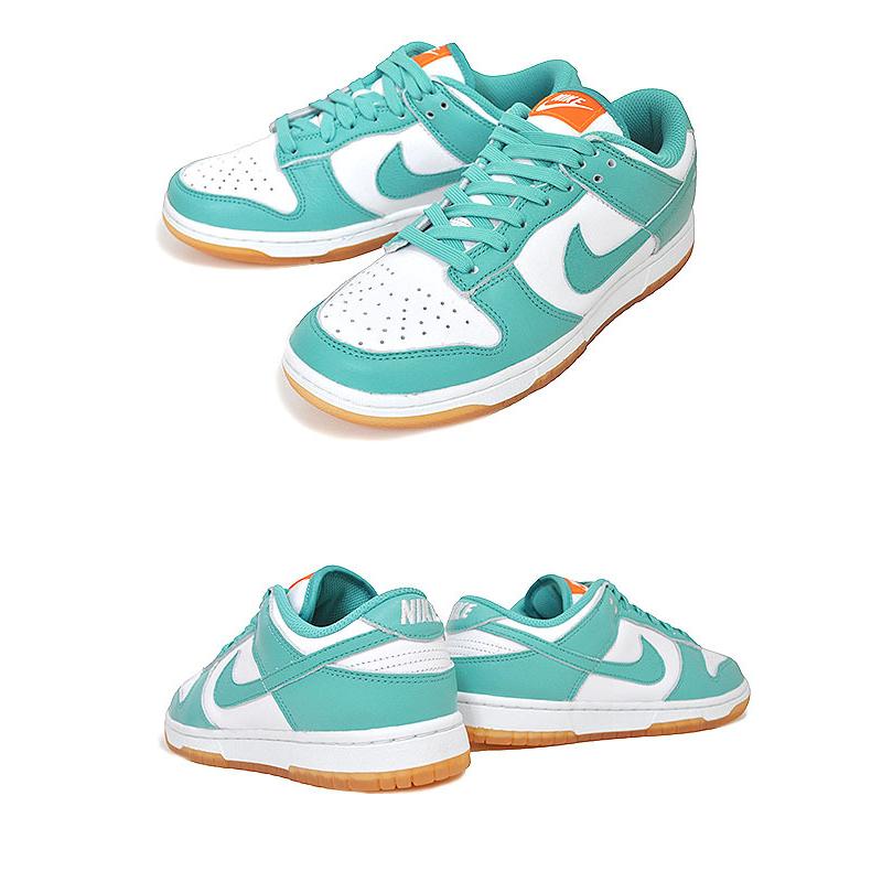 NIKE WMNS DUNK LOW white/washed teal-kumquat dv2190-100 MIAMI DOLPHINS ...