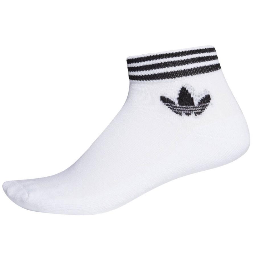 adidas TREFOIL ANKLE SOCKS 3 PAIRS WHITE ee1152 FYC73 アディダス トレフォイル アンクル ...