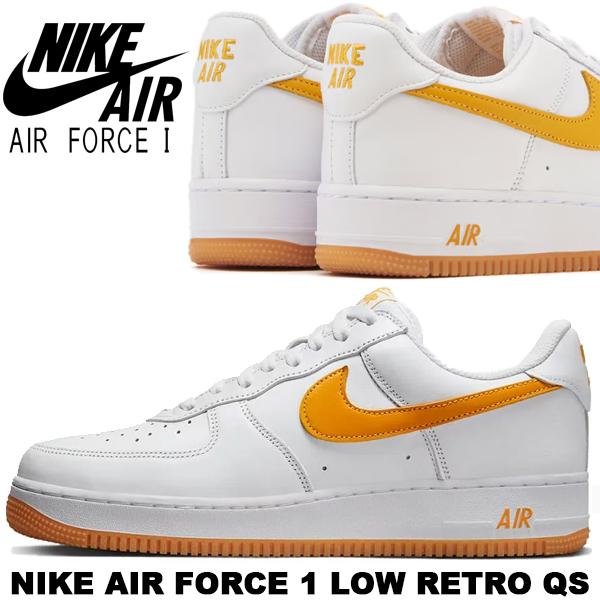 NIKE AIR FORCE 1 LOW RETRO QS white/university gold fd7039-100 ナイキ エア ...
