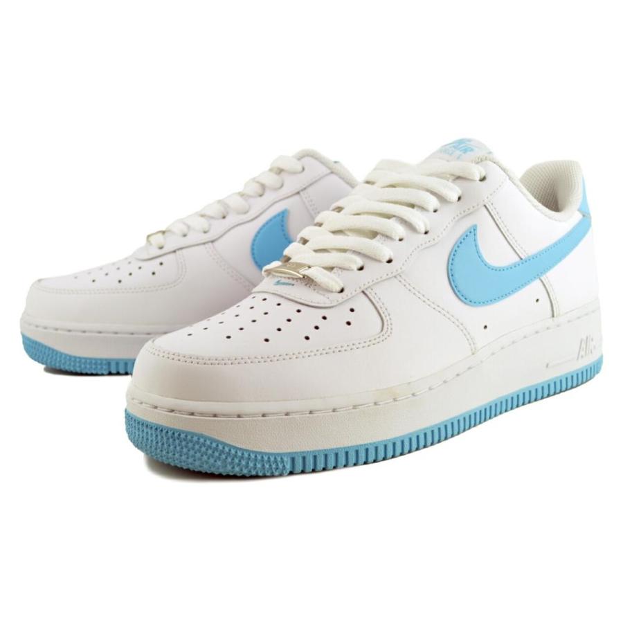 NIKE（ナイキ） NIKE AIR FORCE 1 07 white/aquarius blue-white fq4296-100 エア ...