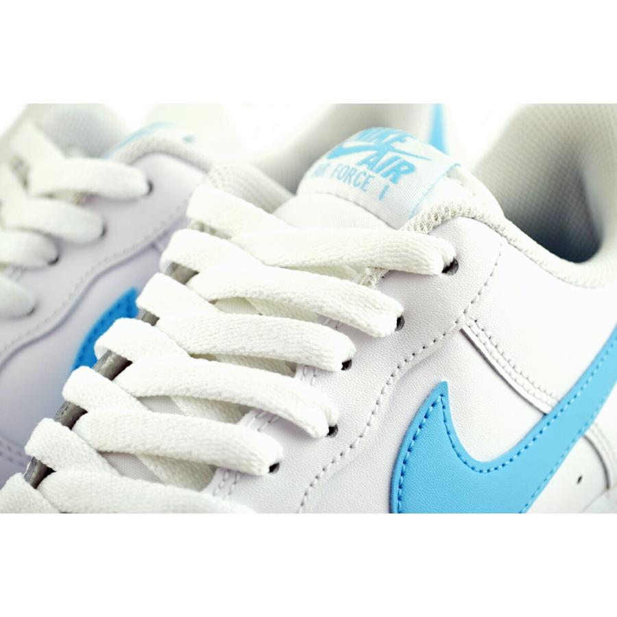NIKE（ナイキ） NIKE AIR FORCE 1 07 white/aquarius blue-white fq4296-100 エア ...