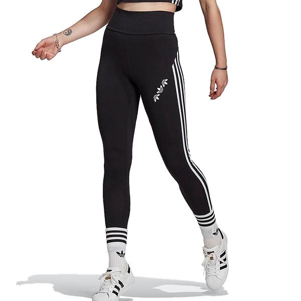 adidas Originals ADICOLOR SLICED TREFOIL HIGH-WAISTED TIGHTS BLACK gt8469 ISB90 アディダス アディカラー ...