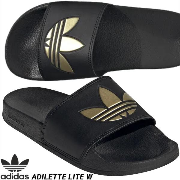 adidas ADILETTE LITE W CBLACK/CBLACK/MAGOLD gz6196 アディダス アディレッタ ライト ...