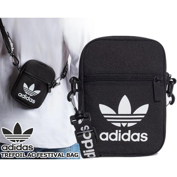 adidas（アディダス） adidas TREFOIL AC FESTIVAL BAG BLACK hd7162 CE965 アディカラー ...