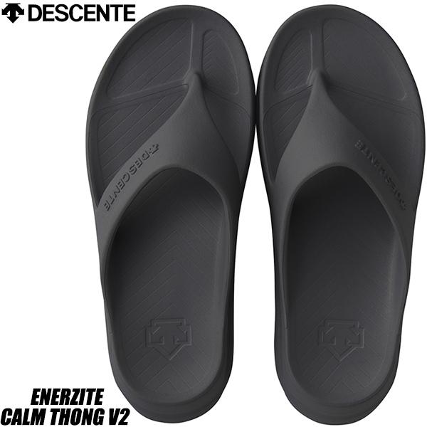 DESCENTE ENERZITE CALM THONG V2 BLACK so223lth42-blk0 デザント エナザイトカームトング サンダル 厚底 トング 鼻緒 フリップ フロップ ...