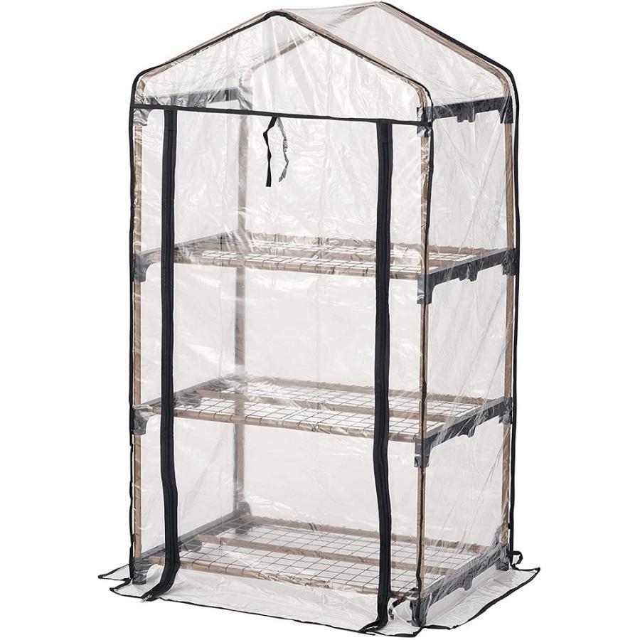 ビニールハウス 温室 ハウス 家庭用 3段 小型 フラワーハウス DIY おしゃれ ビニール温室 ガーデンハウス 農業 ミニ 温室棚 家庭菜園 OST2-03BK : linaストア - 通販 ...