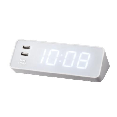BRUNO LEDクロック with USB ホワイト BCR001-WH : LINEAR1 - 通販 - Yahoo!ショッピング