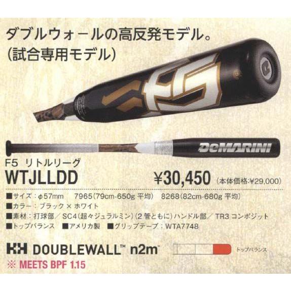 Wilson（ウイルソン） DeMARINI 野球 リトルリーグ硬式コンポジットバット F5 【プレゼントラッピング不可】 : ライナー ...