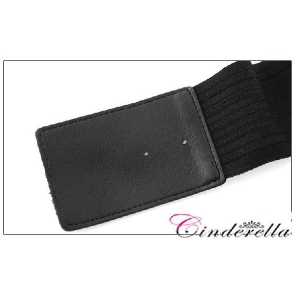 You Color ストレッチ ハイウエストベルト ウエストマークベルト ブラックリボンウエストマーク ステッチ ベルト brt81 ...