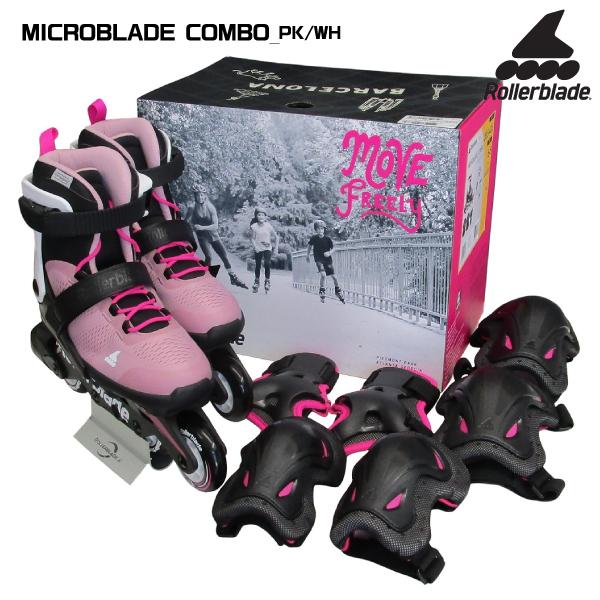 ROLLERBLADE（ローラーブレード）【インライン/セット】 MICROBLADE COMBO（マイクロブレードコンボ）PK/WH【インラインスケートパッド付/ジュニア】 : リンク ...