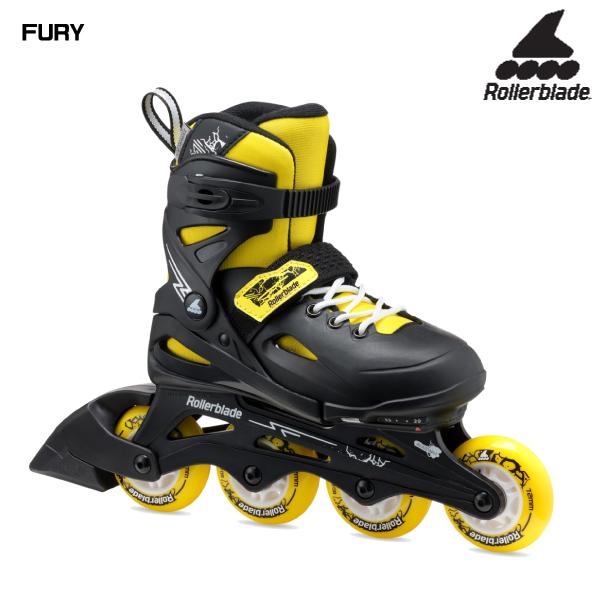 ROLLERBLADE（ローラーブレード）FURY BK/YL（フューリー ブラック/イエロー）【ジュニアインラインスケート/数量限定 ...