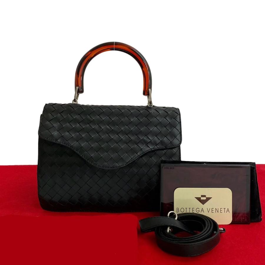 極 美品 BOTTEGA VENETA ボッテガヴェネタ イントレチャート レザー 本革 2way ハンドバッグ ショルダーバッグ ポシェット ブラック 009-7 : Trip Yahoo ...