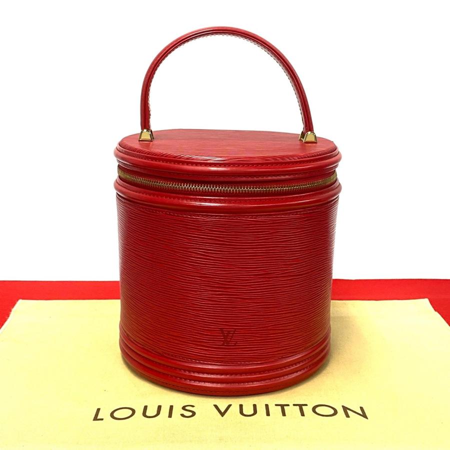 LOUIS VUITTON 未使用保管品 希少品 ルイヴィトン カンヌ エピ レザー 本革 ハンドバッグ ヴァニティバッグ カスティリアンレッド c83-2 : Trip Vintage ...