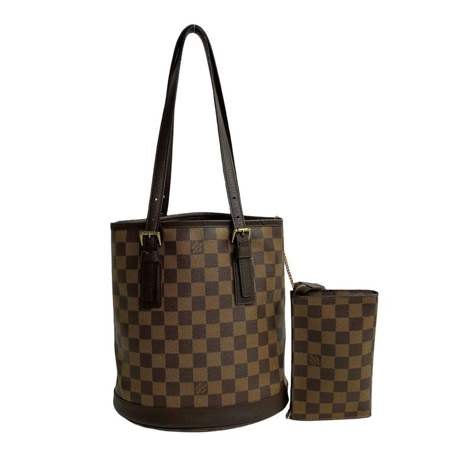 LOUIS VUITTON 極 美品 ルイヴィトン ヴィンテージ マレ ダミエ レザー トートバッグ ハンドバッグ セミ ショルダーバッグ ブラウン e48-4 : Trip Yahoo!店 ...