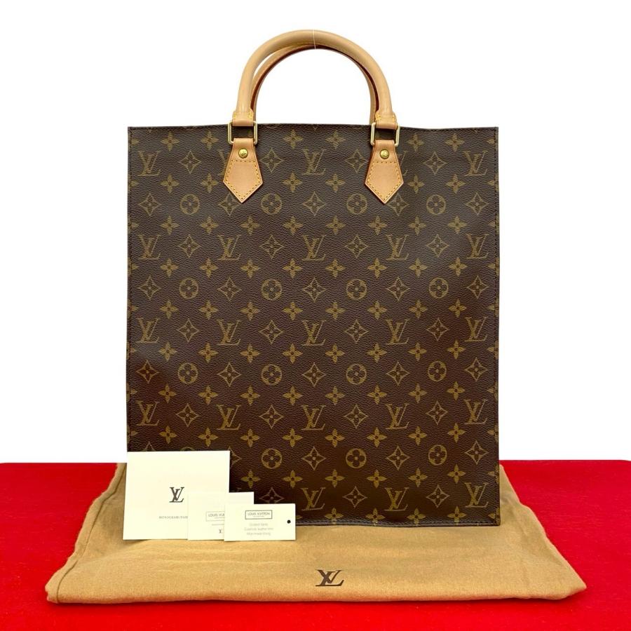 LOUIS VUITTON（ルイ・ヴィトン） ほぼ未使用 ヴィンテージ サックプラ モノグラム レザー 本革 ハンドバッグ トートバッグ ...