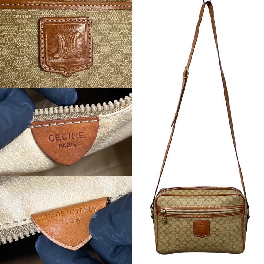 CELINE 極 美品 セリーヌ ヴィンテージ マカダム ブラゾン トリオンフ 柄 レザー ミニ ショルダーバッグ ポシェット ブラウン ... CELINE 極 美品 セリーヌ ヴィンテージ マカダム ブラゾン トリオンフ 柄 レザー ミニ ショルダーバッグ ポシェット ブラウン ...