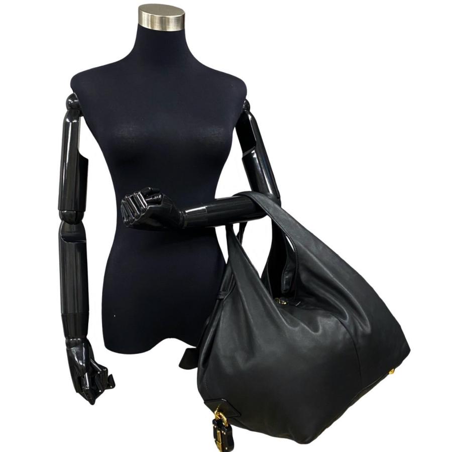 極 美品 希少 袋 クロシェット チャーム付き LOEWE ロエベ カリエ レザー 本革 ハンドバッグ ミニ トートバッグ ブラック 黒 ...