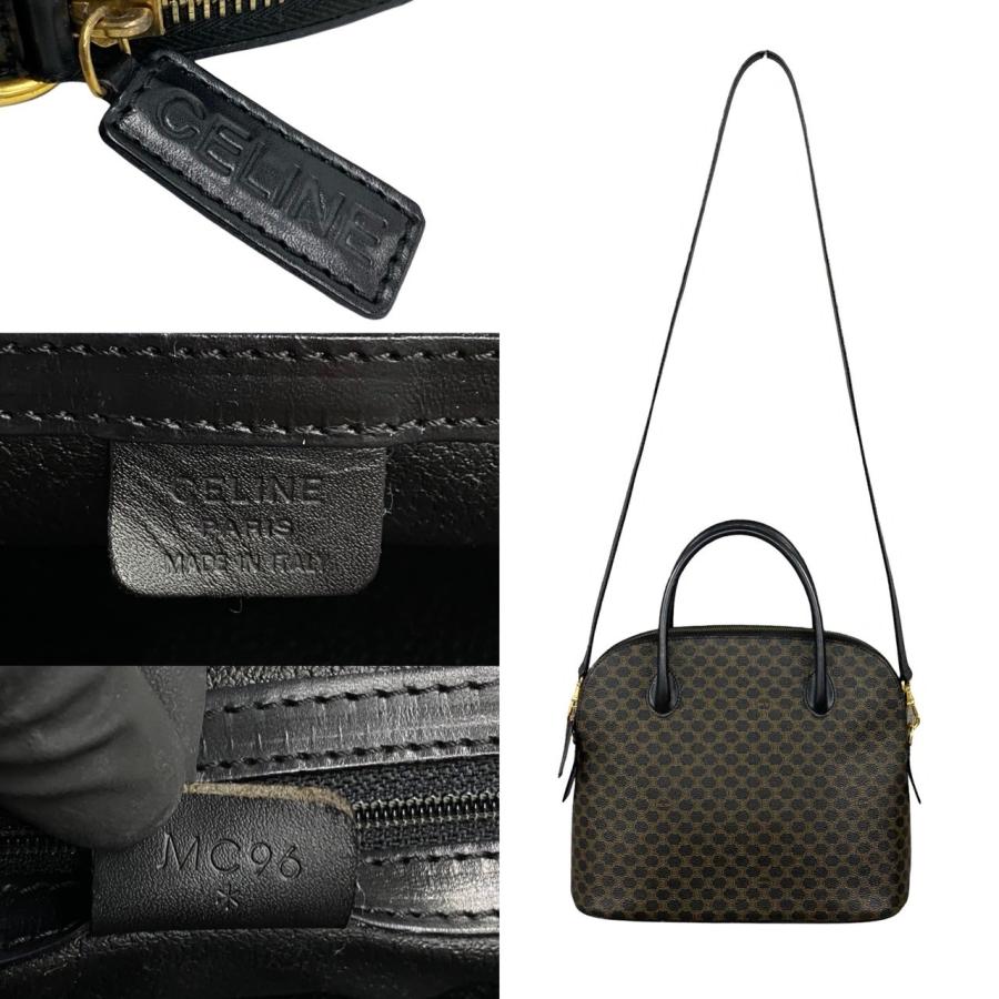 CELINE ほぼ未使用 セリーヌ マカダム ブラゾン 柄 レザー 2way CELINE ほぼ未使用 セリーヌ マカダム ブラゾン 柄 レザー 2way