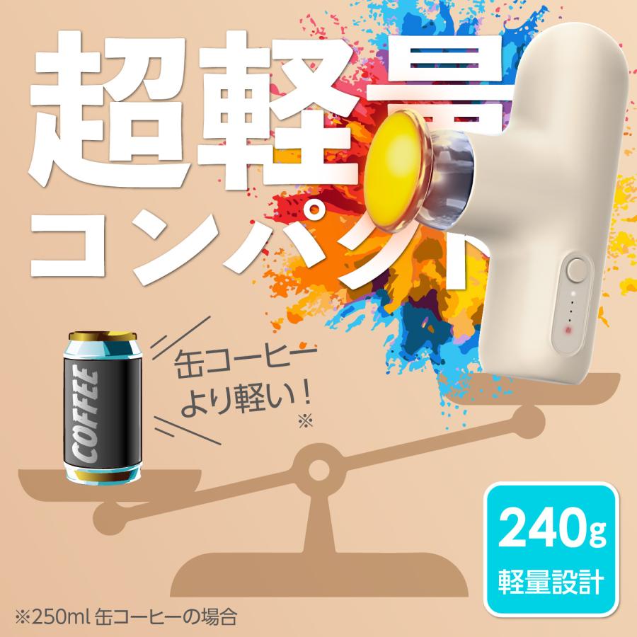 Lino Mirai マッサージガン 筋膜リリースガン ミニ 温熱機能 ホットブラスト 軽量 240g 電動 マッサージ器 健康グッズ プレゼント ギフト : linomirai-2 - 通販 ...