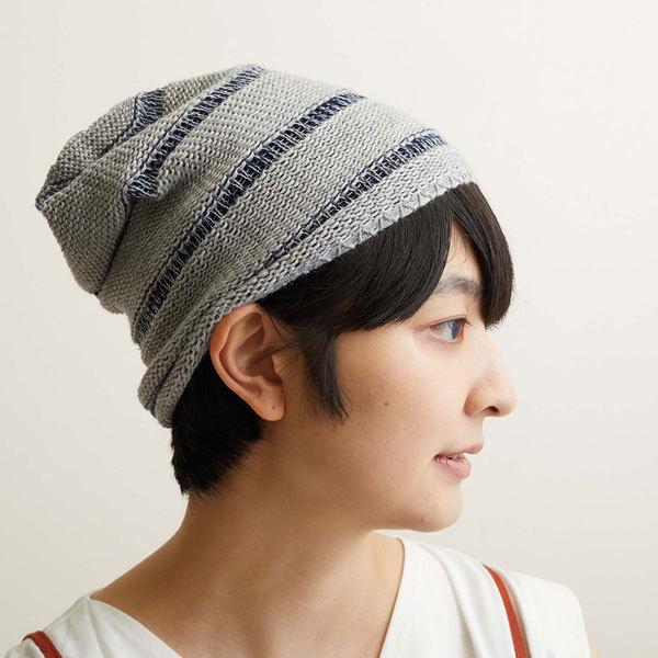 Sense of Grace サマーニット帽 ボーダーワッチ リン メッシュ Sense of Grace サマーニット帽 ボーダーワッチ リン メッシュ
