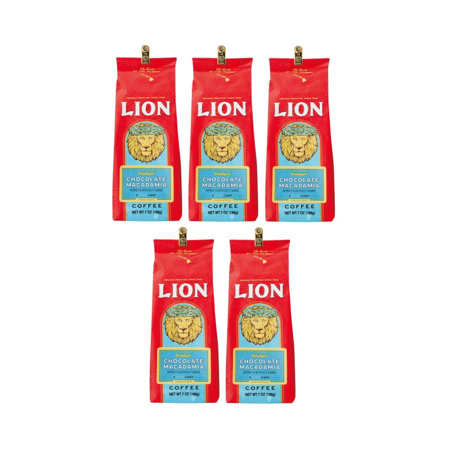 公式店 ライオンコーヒー 5個セット チョコレートマカダミアナッツ 7oz(198g) 粉タイプ Lion coffee ハワイ : lion-79975201934-5 : LION ...
