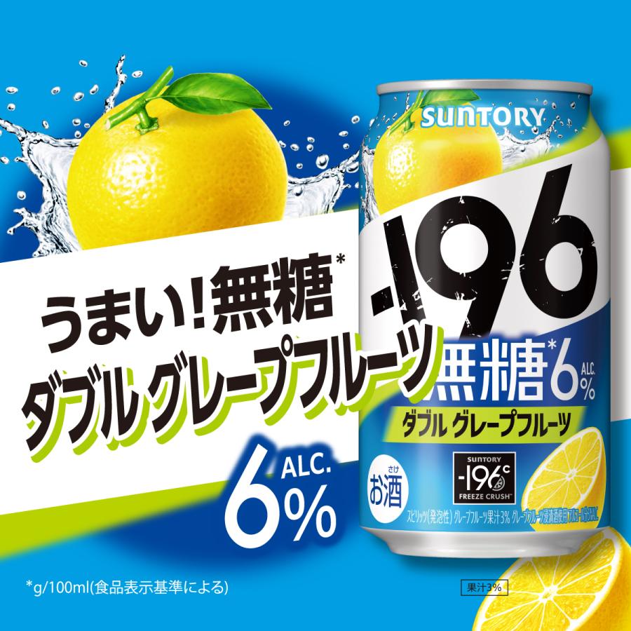 ー196 送料無料 サントリー -196 無糖 ダブルグレープフルーツ 350ml×1ケース/24本 あすつく : リカーBOSS - 通販 - Yahoo!ショッピング