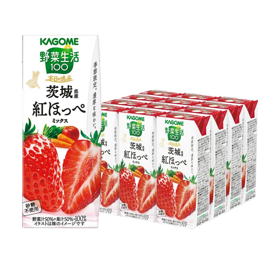 野菜生活100 予約11/25発売商品 送料無料 カゴメ 本日の逸品 茨城県産紅ほっぺミックス 195ml×2ケース/48本 : リカーBOSS - 通販 - Yahoo!ショッピング