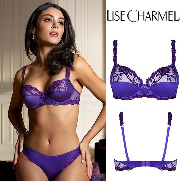 【85D】【90D】【95D】(D)※大きめ注意 フルカップブラ バイオレット 品番ACC6080 リズシャルメル シルクの輝き インポートランジェリー : LISE CHARMEL公式ストア ...