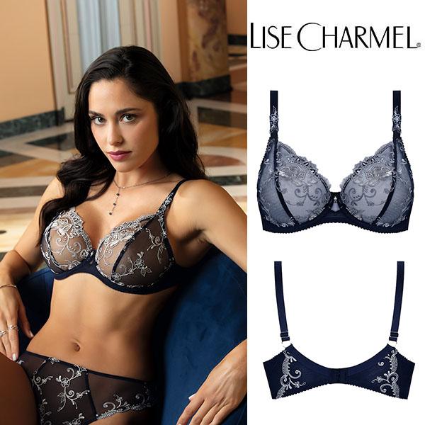 【85D】【90D】【95D】(D)※大きめ注意 ワイヤー入り 三角ブラ 品番BCH6715 マリンブルー/シルバー リズシャルメル : LISE CHARMEL公式ストア - 通販 ...