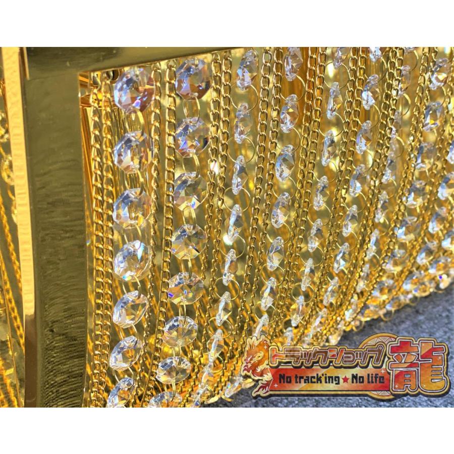 新品 幅100cm E12口金仕様 ナイアガラ シャンデリア フルゴールドメッキ クリスタルビーズ デコトラ アートトラック サロンバス レトロ C0633S トラック用品 : トラック ...