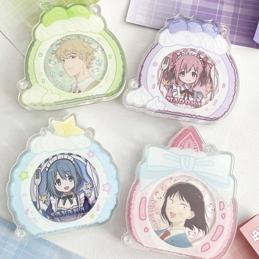 2点セット アクリルフレーム ケース ポーチ キーホルダー 缶バッジ アクスタ アクリルスタンド アクキー 痛バッグ 痛バ 保護 カバー 飾り 収納ケース : lis shop - 通販 ...