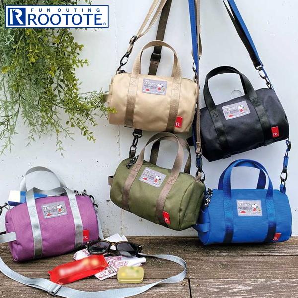 SNOOPY（スヌーピー） ルートート ミニ ショルダーバッグ ポーチ ROOTOTE 新作 2023 SNOOPY ドラム型 2way 斜めがけ スヌーピーグッズ 8324 ...
