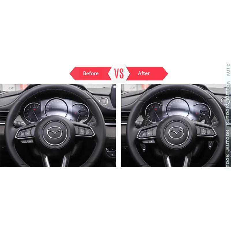 KUTOOK CX-5KF系 マツダ6ワゴン マツダ6セダン アクセラ アクセラスポーツ パーツ リアルカーボンパドルシフトガーニッシュ パドルシフトカバー : KUTOOK ヤフー店 ...