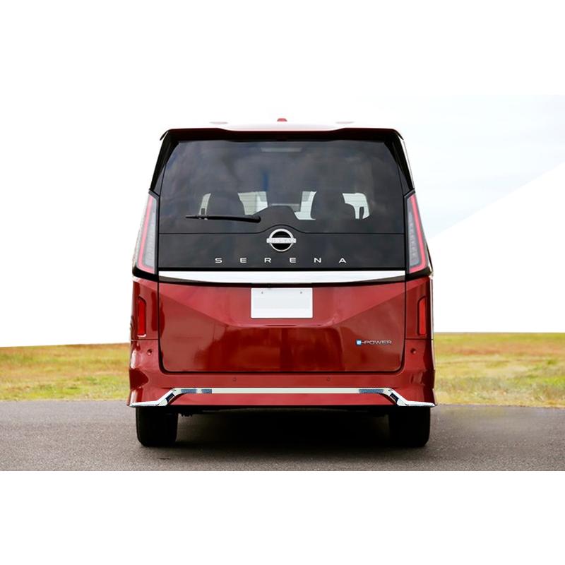 KUTOOK セレナ セレナc28 セレナe‐POWER セレナNC28 FC28 FNC28 GC28 GFC28 パーツ リアバンパーガーニッシュ リアバンパートリム : KUTOOK ...