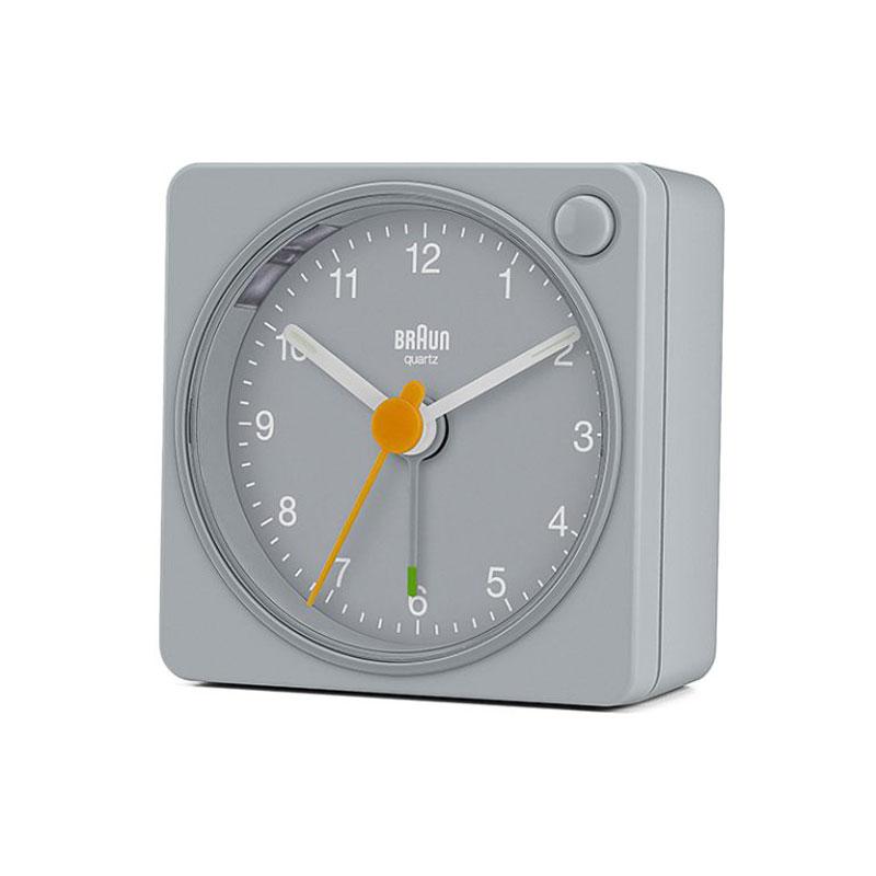 BRAUN BRAUN(ブラウン）アラームクロック BC02X グレー H5.7cm Alarm Table Clock 置き時計 ...