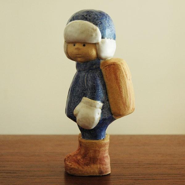 Lisa Larson Larson(リサ ラーソン）School Boy(スクールボーイ)初登校 北欧オブジェ・置物 北欧雑貨 北欧 ...